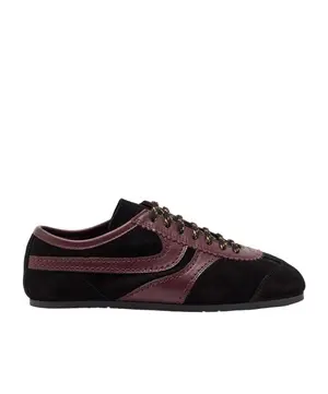 Dries Van Noten Dustin Panelled Suede Sneakers - Black