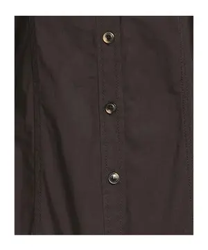GANNI Simple Solid-color Shirt Dress