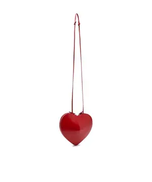 Alaïa Glossed Leather Heart Cross-body Bag - Red