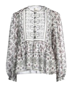 Isabel Marant Étoile Fashion Multi-color Long Sleeve T-shirt - Gray
