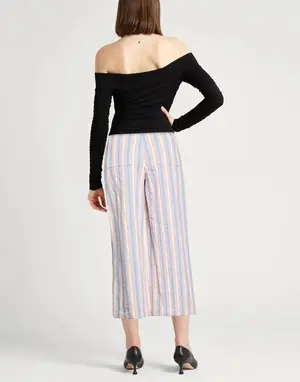 Tory Burch Striped Wide-leg Cropped Trousers