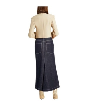 Brunello Cucinelli Dark Wash Denim Maxi Skirt