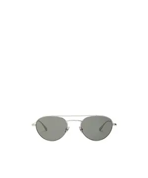 Saint Laurent Round Frame Metal Sunglasses - Gray