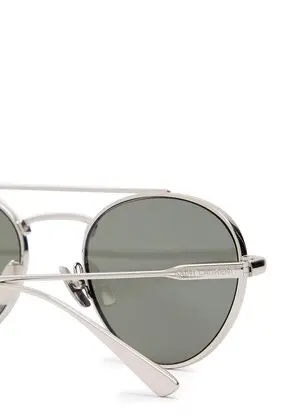 Saint Laurent Round Frame Metal Sunglasses