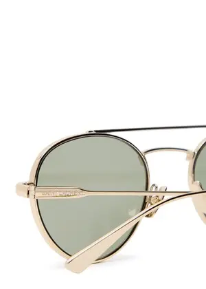 Saint Laurent Round Frame Metal Sunglasses