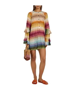 Missoni Chevron Fine-knit Mini Dress