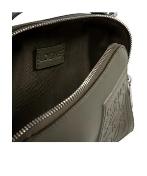 Loewe Mini Anagram-debossed Messenger Bag - Green