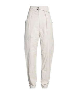 Isabel Marant Étoile Solid Minimalist Fashion Casual Pants - White