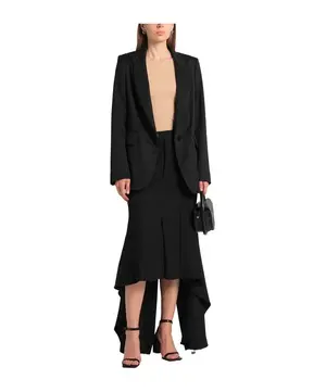Balenciaga Asymmetric Twill Midi Skirt