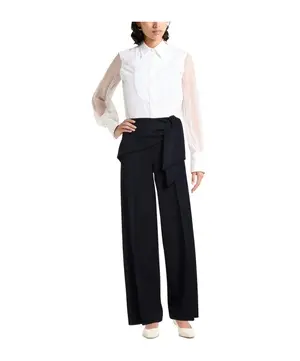 Max Mara Wide-leg Trousers With Belt Detail