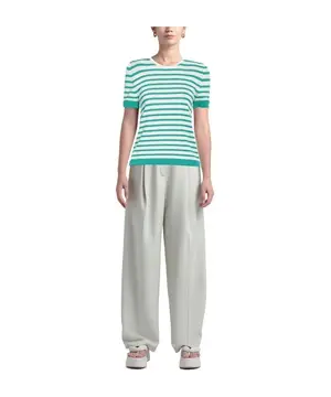 Max Mara Striped Short-sleeve Knitted Top