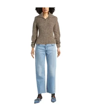 GANNI Textured Knit Zip-up Jacket