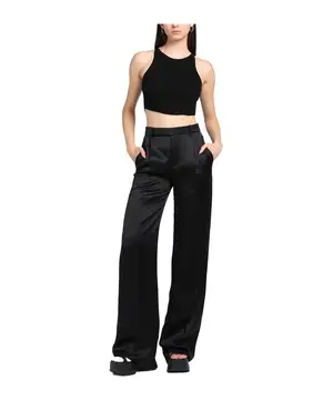 Saint Laurent Solid Color Satin Trousers