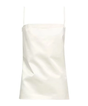 Sportmax Satin Bandeau Top - White