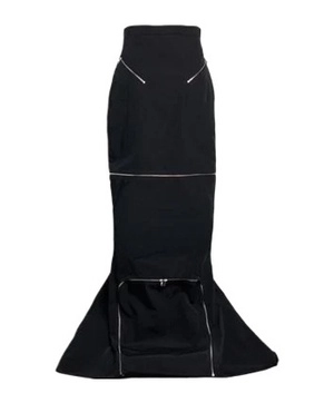 Rick Owens Solid-color Cashmere Pencil Skirt - Black