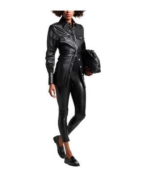 Sportmax Solid Leather Overcoat