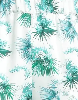 Max Mara Floral Print Satin Wide Leg Trousers