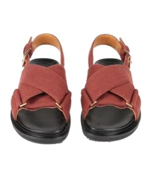 Marni Simple Solid Color Flat Sandals