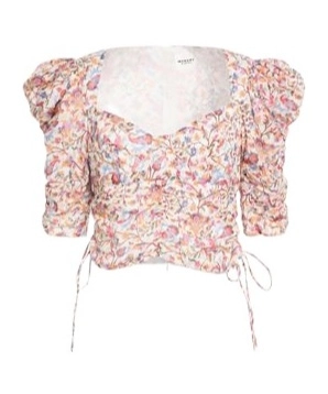 Isabel Marant Étoile Colorful Cropped Short-sleeved Top - Pink