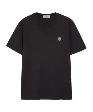 Stone Island Compass Logo Cotton T-shirt - Black