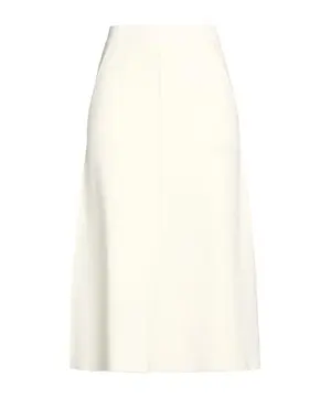 Max Mara Solid Color Knitted Umbrella Skirt - White