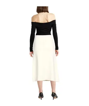 Max Mara Solid Color Knitted Umbrella Skirt