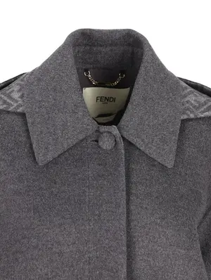 Fendi Long Sleeved Hooded Coat