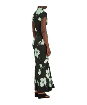 Alaïa Floral-print Jersey Maxi Dress