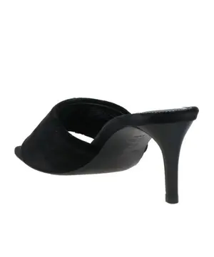Tory Burch Velvet High Heel Sandals - Black