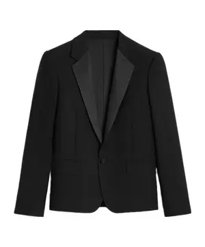 Celine Short Tux Jacket In Wool And Mohair - Black