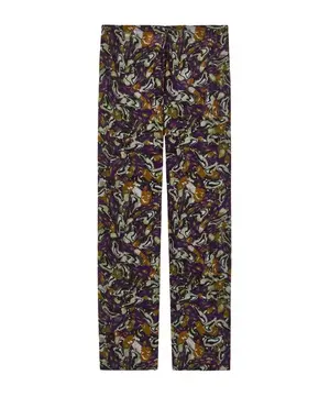 Dries Van Noten Pachas Printed Chiffon Trousers - Black