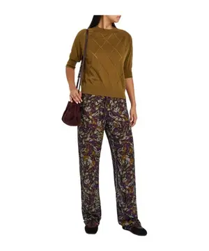Dries Van Noten Pachas Printed Chiffon Trousers