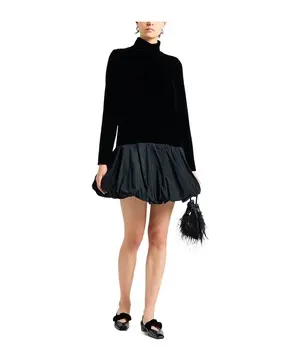 Max Mara Minimalist Solid Color Balloon Dress