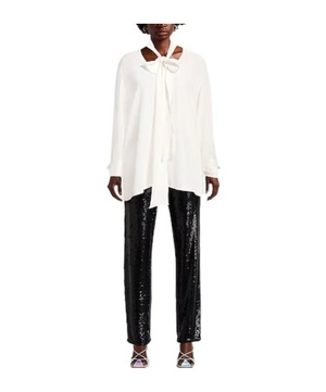 Sportmax Long Sleeve Bow Detail Shirt