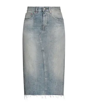 MAISON MARGIELA Medium Blue Denim Skirt - Gray