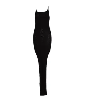 Rick Owens Sleeveless Scoop Neck Ribbed Knit Dress