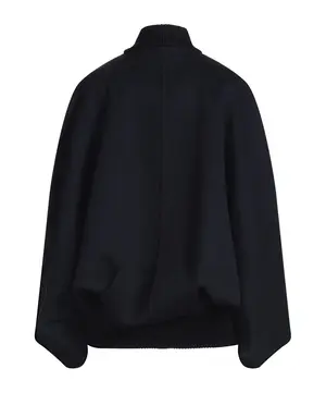 Max Mara Wool Flight Jacket - Black