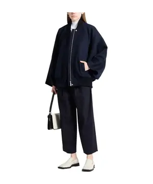 Max Mara Wool Flight Jacket - Black