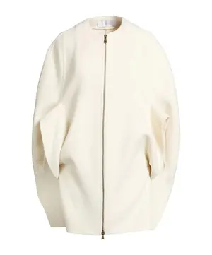 Max Mara Solid Color Cashmere Shawl Jacket - White