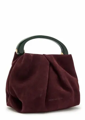 Dries Van Noten Crisp Suede Top Handle Bag