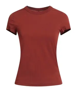 Rick Owens Stylish And Versatile Solid Color T-shirt - Red