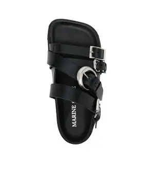 MARINE SERRE Buckle Flat Sandals
