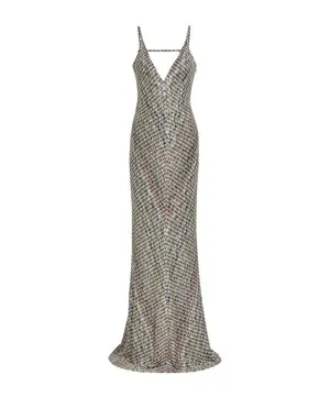 Missoni Sequin-embellished Metallic-knit Gown - Gray