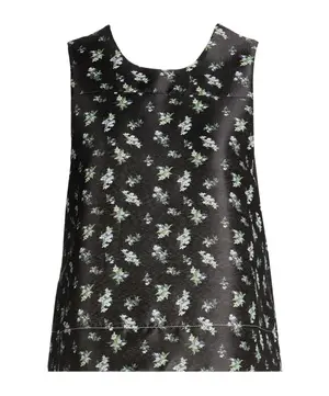 GANNI Sleeveless Round Neck Top