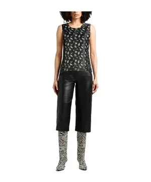 GANNI Sleeveless Round Neck Top