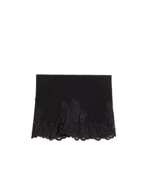 Valentino Garavani Vlogo Signature Cashmere And Lace Headband - Black