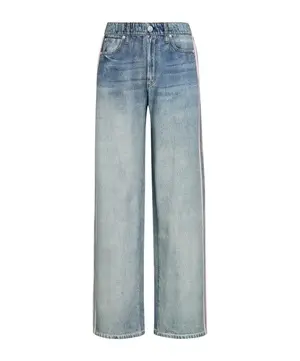 Rag & Bone Denim-print Cotton Track Pants - Gray