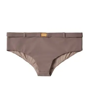 Miu Miu Logo Buckle Bikini Bottom - Gray