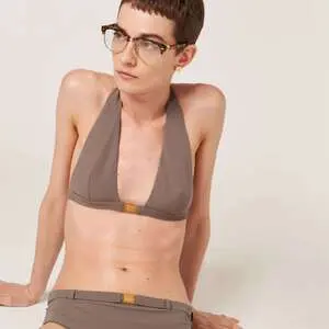Miu Miu Logo Buckle Bikini Bottom