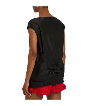 Simone Rocha Bow-appliqué Taffeta Top